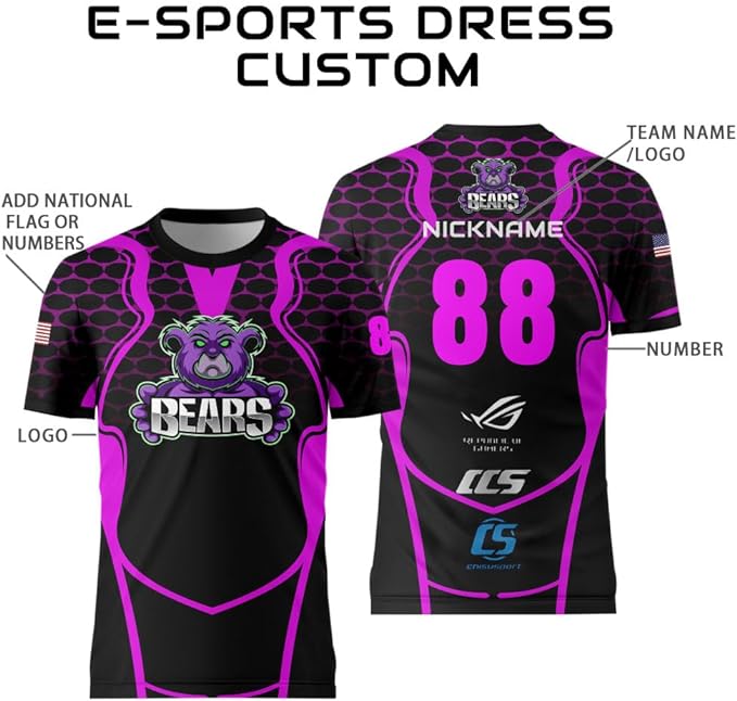 Custom E-sport Jeresy Team Clothing Tops Shirts for Competition – DIYUME